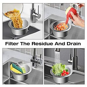 Stainless Steel Swan Sink Strainer Basket, Multifunction Hanging Sink Strainer Colander Drain Basket, Kitchen Sink Drain Strainer Faucet Hanging Filter Basket,Kitchen Sink Food Waste Filter (1pcs)