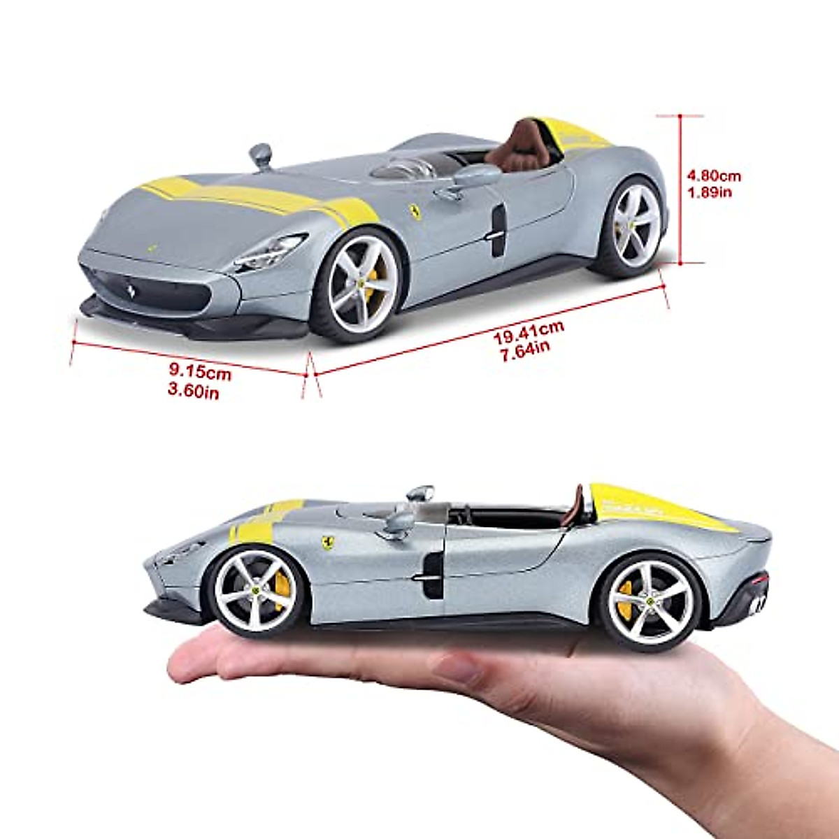 Bburago 1:24 R&P Ferrari Monza SP-1 - Grey