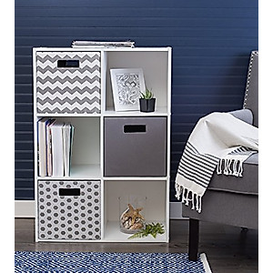 DII Collapsible Polyester Storage Cube, Honeycomb, Gray, Small