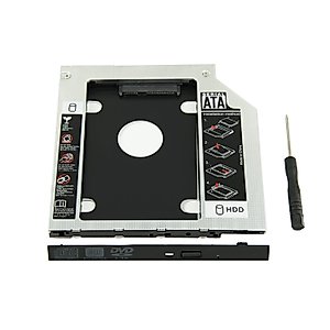 HIGHFINE Universal 9.5mm SATA to SATA 2nd SSD HDD Hard Drive Caddy Adapter Tray Enclosures for DELL HP Lenovo ThinkPad ACER Gateway ASUS Sony Samsung MSI Laptop