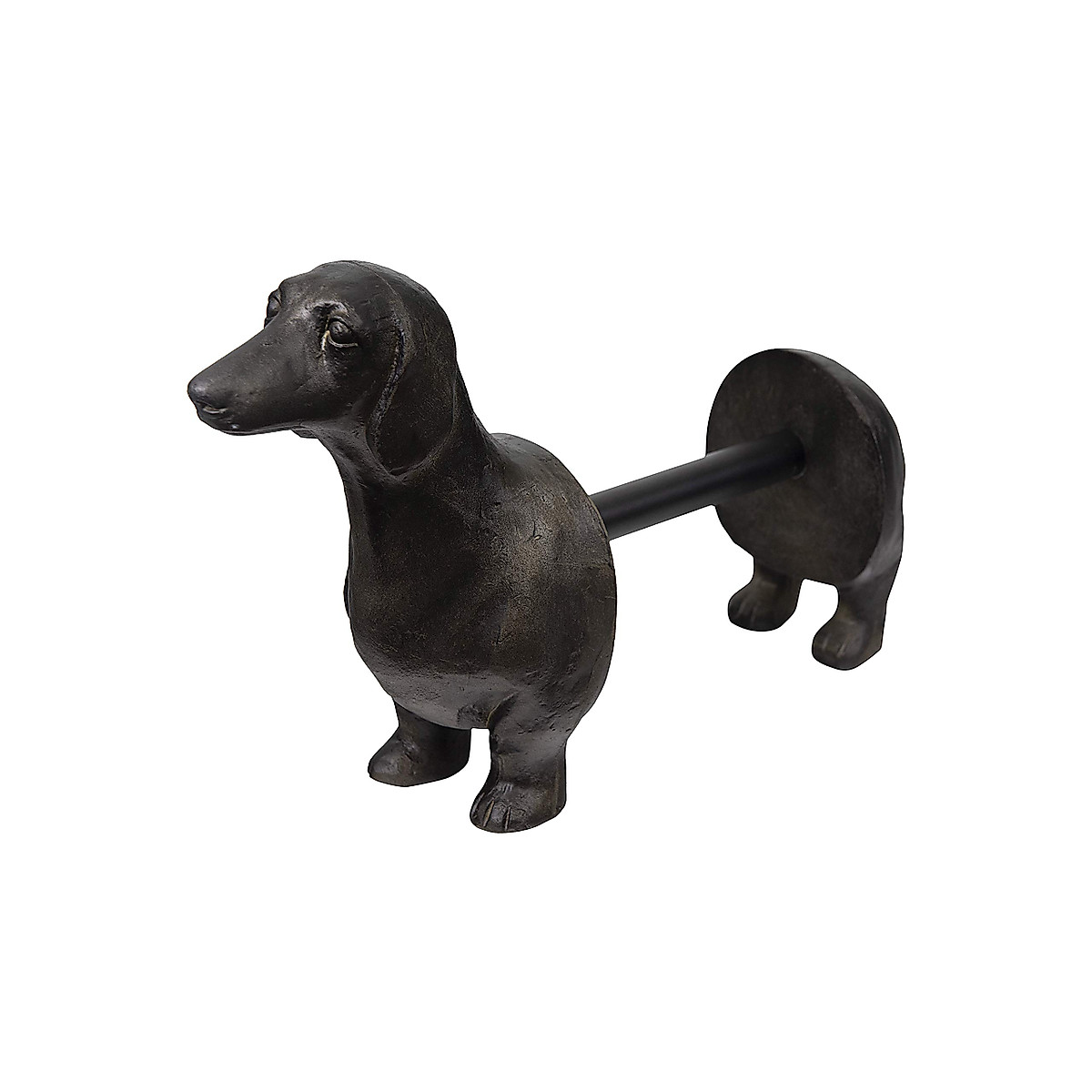 Creative Co-Op Dachshund Dog Paper Towel Holder Entertaining Tools, Bronze