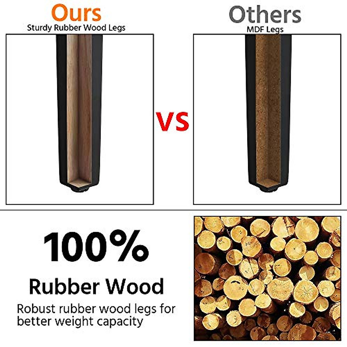 Yaheetech Dining Chairs Side PU Cushion Chairs with Waterproof Surface and Wood Legs for Kitchen Restaurant and Living Room, Set of 4, Brown