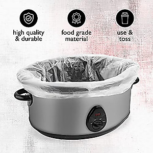 Slow Cooker & pot Liners Fits 7 - 8 Quarts, Extra Large Pot Liners SIZE: 13'' x 21'' x 4'' Inches, 4" Gusset Bottom, Extra Large Pot Liners, 20 pack