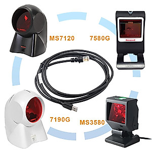 VOTTAN Barcode Scanner USB Cable MS Orbit 7100 7120 MS7180 7190G YJ5800 YJ5900 Omnidirectional Scanner Compatible for Honeywell Metrologic Series Barcode Scanner(2M / 6FT Flatted USB Port)