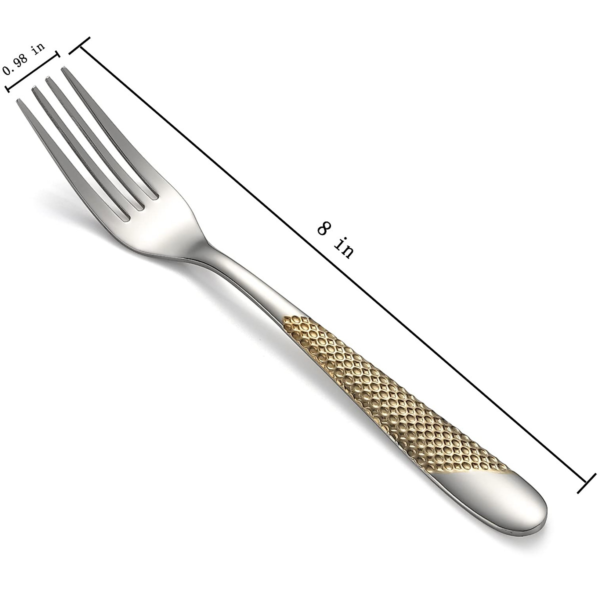 Dinner Forks Set of 4 Stainless Steel Forks Silverware Flatware Dessert Forks for Home Kitchen Restaurant