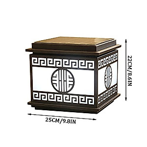 JSBDPHW Modern Simple Iron Square Pillar Lamp Solar Post Light Outdoor Waterproof Column Light Acrylic Lampshade Villa Garden Decoration Landscape Light