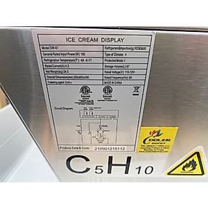 Gelato Freezer Display Case Dipping Cabinet Pan Ice cream Countertop White Frame 4 Pan DW-67L