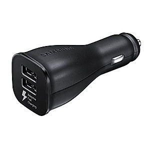 Samsung EP-LN920BBEGUS Fast Charge Dual-Port USB Car Charger - Retail Packaging,Black