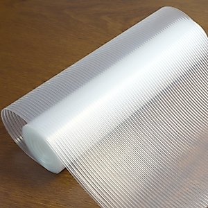 Cabinet Liners for Shelves No Slip Waterproof Refrigerator Drawer Liner 12 Inch Wide X 20 Ft Wide Non Adhesive Clear Shelf Liner for Pantry Cupboard Closet Kitchen Bathroom