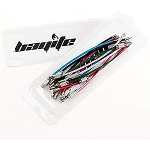 bayite Key Rings Stainless Steel Wire Keychains Cable Heavy Duty Luggage Tags Loops Tag Keepers 2mm Twist Barrel Pack of 12 (Cable length: 6 inches)