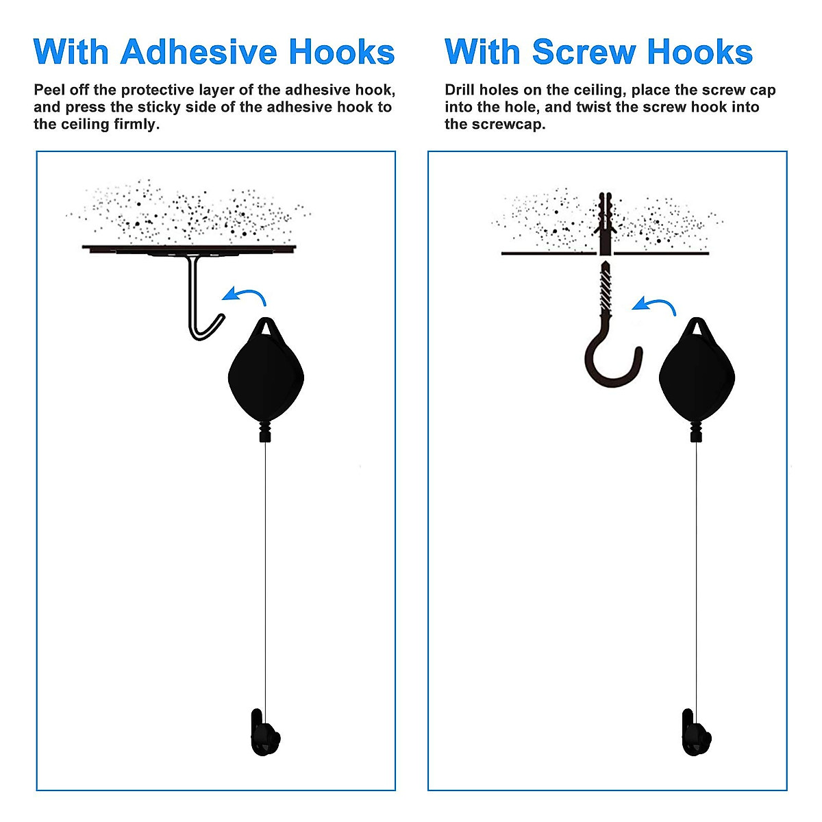 BEJOY 2021 VR Cable Accessories Cable Management, Ceiling Pulley System Link Cable for Oculus Quest/Quest 2/Oculus Rift/HTC Vive/Microsoft MR/Playstation/Lenovo Explorer Accessories (Black)