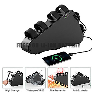 FREEDOH 48V Ebike Battery 20Ah 24Ah 48V Lithium ion Triangle Battery Mountain Bike Battery for 250W-1200W Motor Electric Bike with Charger,48v,24Ah