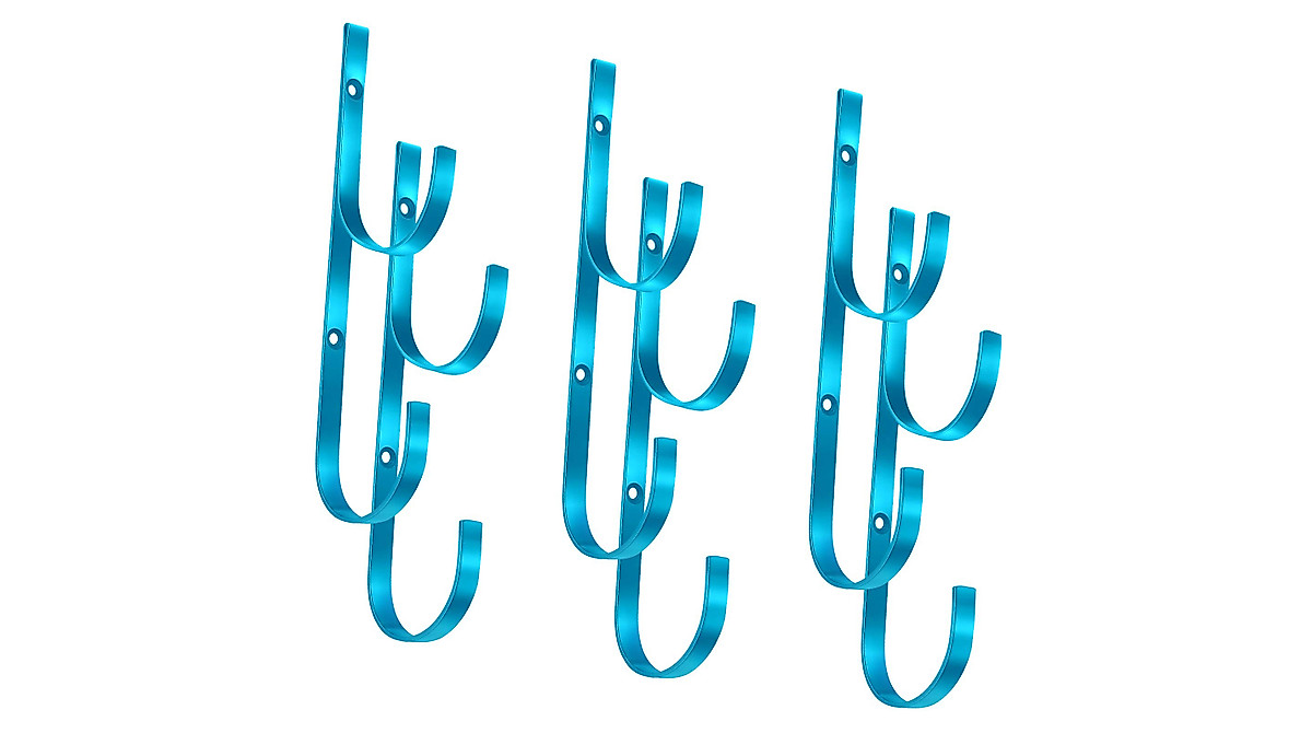 6 Pieces Pool Pole Hook Hanger Swimming Metal Brackets Pool Hook with ...