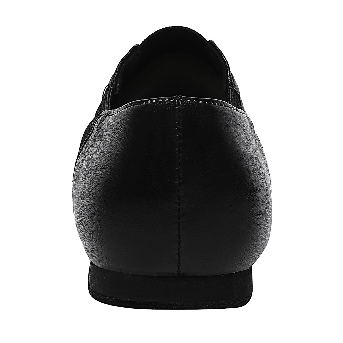 Leather Sole Jazz Shoes Dance for Women and Men's, Black (5W / 4M)