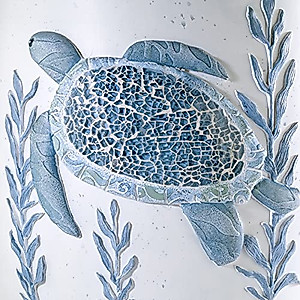 Avanti Linens - Wastebasket, Decorative Trash Can, Sealife Inspired Bathroom Decor (Caicos Collection)