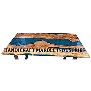 Epoxy Table Live Edge Wooden Table Epoxy Resin River Table Natural Wood Dining table Natural Epoxy Table Resin Table