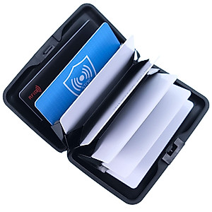 TieNew Credit Card Holder Small Credit Card Wallet Slim RFID Metal Card Holder Wallet Business Card Case ID Case for Women Men