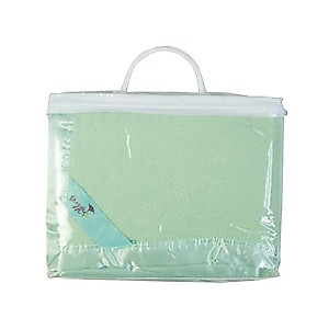 Bamboo Rayon Soft Light Green Toddler Security Blanket - Lime Green Baby Blanket with Satin Edging - Perfect for Naps, Car Carrier, Stroller Rides and Travel - 34 x 47 inches - Newborn Baby Blankie