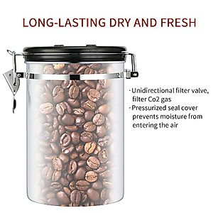 malmo Gradient Coffee Canister,Airtight Coffee Container with Date Tracker Lid, Stainless Steel Canister for Kitchen Food Storage 16oz, Copper Gradient