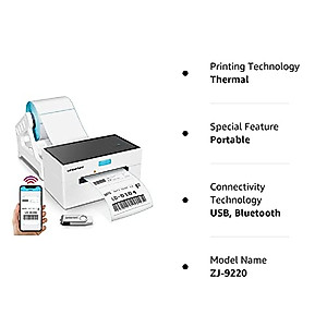 Lanbertent Bluetooth Thermal Shipping Label Printer, 160mm/s 4×6 Wireless Label Maker Machine for Small Business Home Packages, Support Amazon, Ebay, Etsy, Shopify, UPS, FedEx, USPS, Multiple Systems