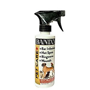 Banixx Pet Care 8oz for Ear Infections, Hot Spots, Itchy Dry Skin, Ringworm, Yeast Infections. Safe Around The Eye.