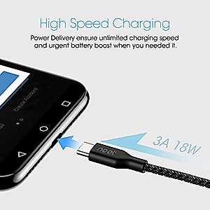 noot products-Fast Charger for Samsung Galaxy Z Flip 3,S22,S21,S20,S21 FE,S20 FE,S10,S9,A72,A52,A32,A71,A51,A50,A21,A11,A10e,(Ultra & Plus)-18W USB C Wall Power Adapter+Braided 6FT USB C to C Cord
