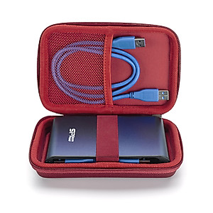 Drive Logic DL-64-RED Portable EVA Hard Drive Carrying Case Pouch, Red