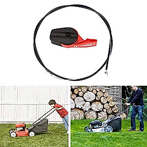 Lawn Mower Throttle Cable Universal 65'' Throttle Cable Switch Control Replacement Kit Handle Kit for Garden Lawnmowers Lawn Mower Parts (Red)