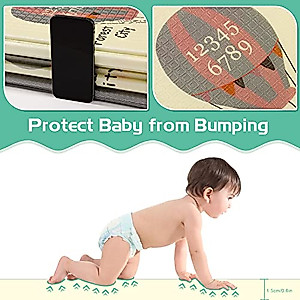 LFCREATOR Baby Play Mat,79" x 71" Extra Large Play Mat for Baby,Anti Slip Non Toxic Infant Play Mat ，Waterproof Reversible Playmat with Fabric Covering Edge,CAR