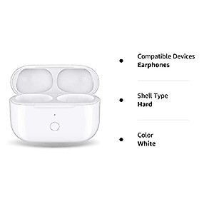 Newest Replacement Charging Case Compatible with AirPod Pro, Air pod Pro with Bluetooth Pairing Sync Button Without Earbuds (White)