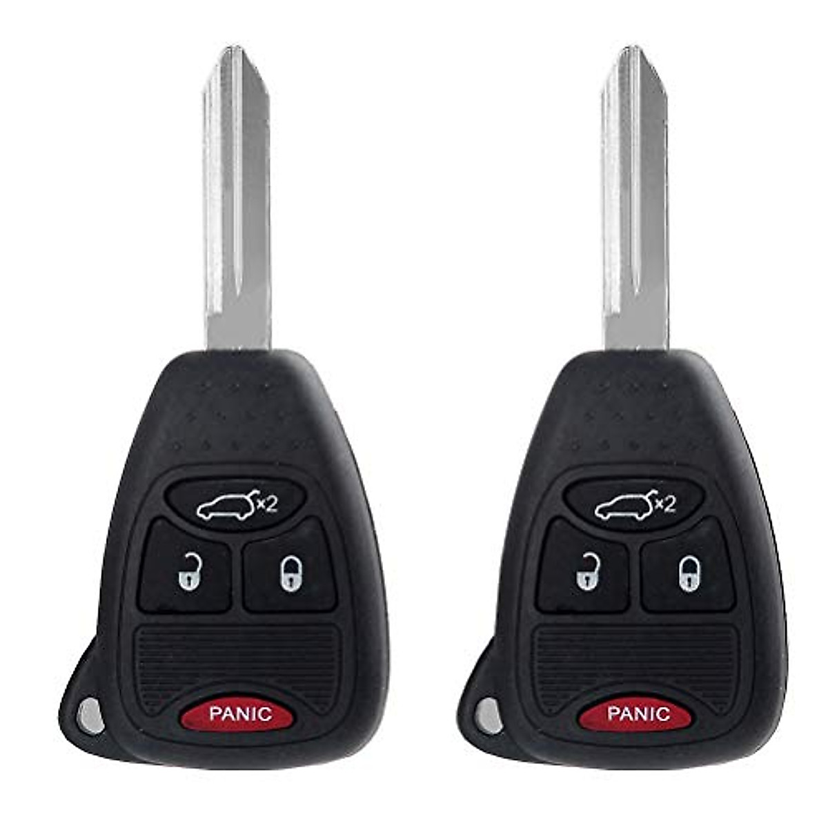 SELEAD Flip Key Fob 4 Buttons Keyless Entry Remote fit for 2005-2016 for Jeep for Chrysler for Dodge Antitheft Keyless Entry Systems HYQ1512Y 2pcs US Stock
