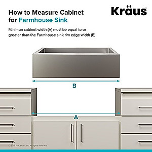 Kraus KHF200-36 Standart PRO Kitchen Stainless Steel Sink, 36 Inch Round Apron Single Bowl