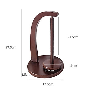 ulafbwur Magnetic Pendulum Wooden Yarn Holder for Crocheting, Attachments Smooth Rotation Sturdy Design Spinning Wheel Storage Rack Brown