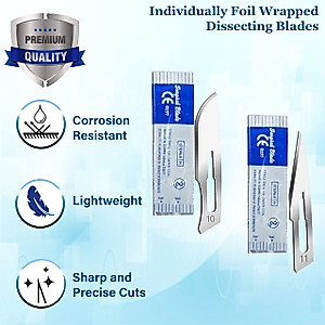 21pc Advanced Training Kit- High Grade Stainless Steel Needle Holder Scissors Hemostat Tweezers All in One Set + Carrying Case, Perfect for Anatomy, Veterinary & Medical Students - By A2zscilab