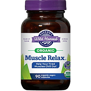 Oregon's Wild Harvest Muscle Relax Organic Herbal Supplement 90 Vegan Capsules