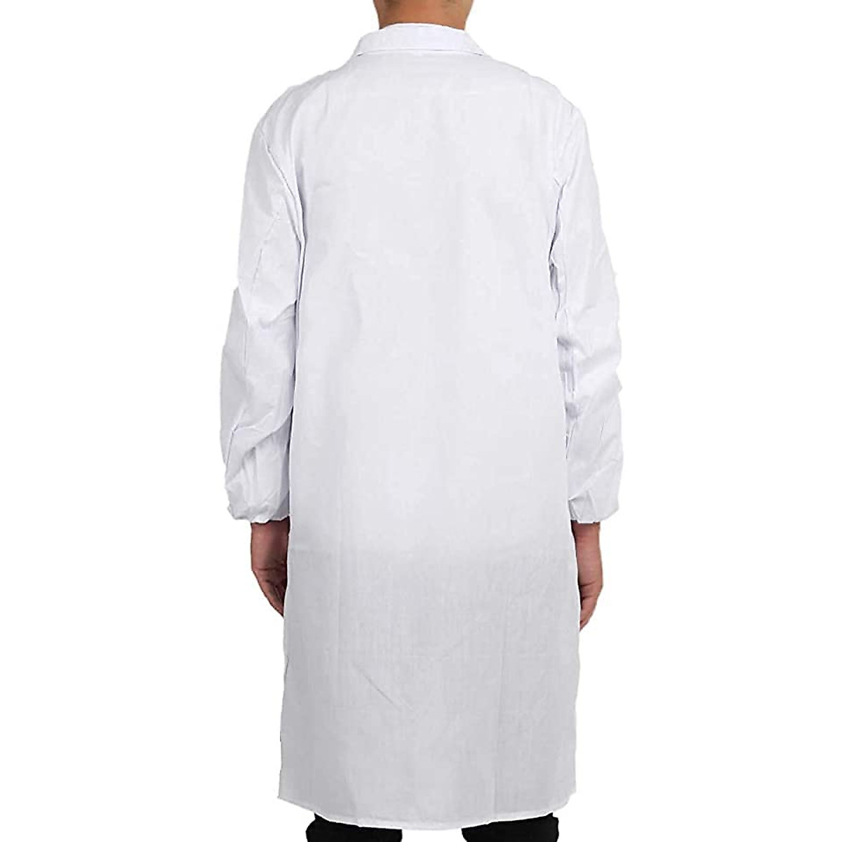 Pinkpum Men Lab Coat Unisex Long Sleeve Lab Coat for Women White Coats for Laboratory Medical White 3XL