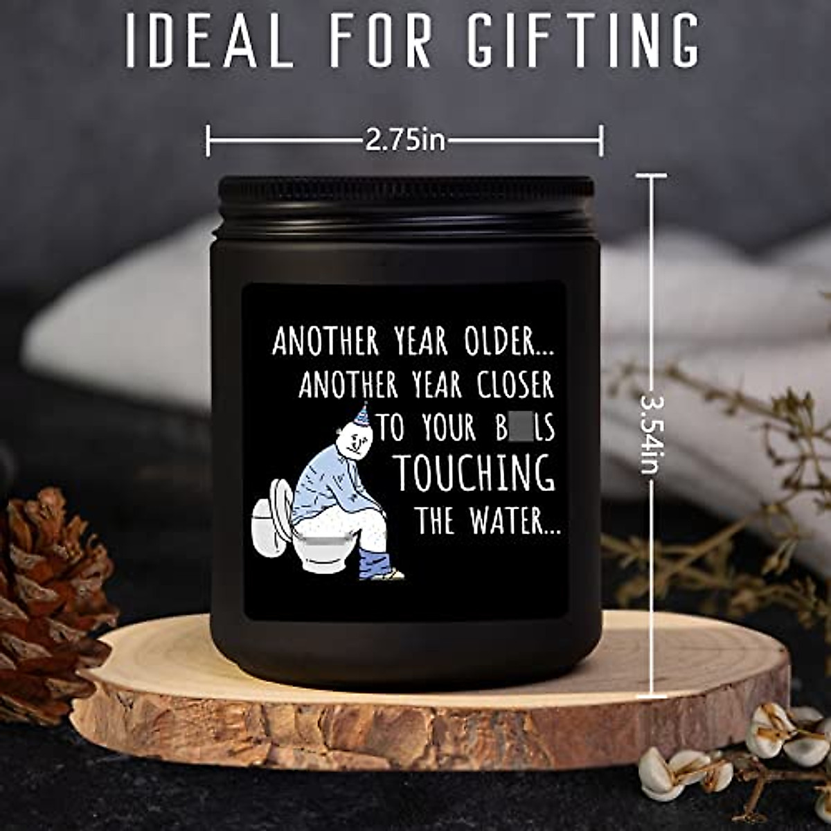 30th 40th 50th 60th Birthday Day Gifts for Men Funny Birthday Gifts for Brother Son Husband Boyfriend Naughty Gifts for Him, Black Cedarwood & Juniper Scented Candles