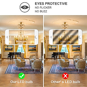 RuiAoTD 6 Pack B11 Candelabra LED Light Bulb, Chandelier Light Bulbs 4 Watt Equivalent 40W,2700K Warm White 450LM,E26 Standard Base LED Filament Candle Bulb,Clear Glass