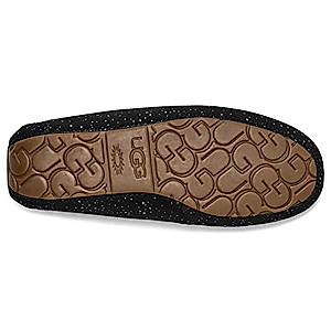 UGG Women's Ansley Metallic Spots Slipper, Black, 5