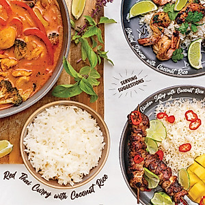 Golden Nest Coconut Rice | Jasmine Rice Infused with Coconut Cream and Spices | All Natural Asian Homemade Style with No Preservatives and Naturally Gluten-Free | Fully Cooked Instant Microwavable Coconut Rice | 7.6 oz bowl x 6pk