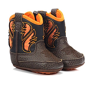 ARIAT Unisex Infant Lil Stompers Baby Boot, Orange/Brown (Workhog), 2