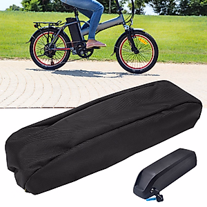 BORDSTRACT Ebike Battery Protective Bag, Waterproof Dustproof Battery Cover, Electric Bicycle Lithium Battery Protection, for Rain, Snow