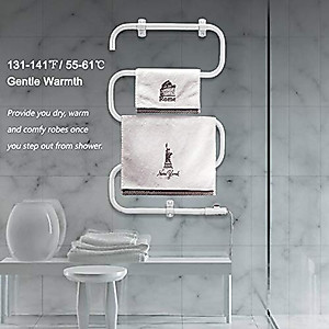 Homeleader Towel Warmer and Drying Rack, Heated Towel Rack, Wall Mount & Free Standing Towel Heater for Bathroom, 120W