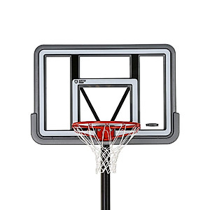 Lifetime 90690 Portable Basketball System, Gray, 44" Polycarbonate Backboard