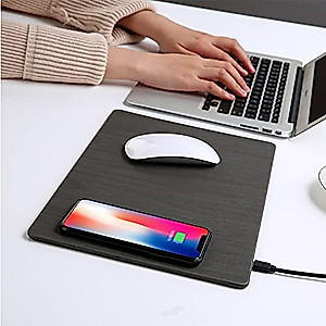 Fast Wireless Charger Mouse Pad,Fast Wireless Charging Mouse Mat 10w Qi Certified Case-Friendly for iPhone 14/14Pro/14Pro Max/13/13Pro/13Pro Max/12/12 Pro/11/11Pro/XR/X,Samsung Galaxy S10/S9 for Gifts