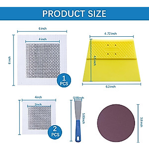 HOMMEE Drywall Repair Kit,Drywall Hole Patch Repair Kit to Fix Wall Surface Holes and Creak Damage with White Repair Putty 8.5OZ,Scraper,Sanding Pad Fill Quick and Easy Solution