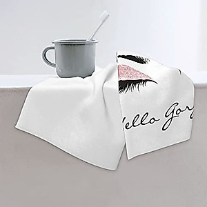 Soft Absorbent Hand Towel Gorgeous Eyelashes Bathroom Decor Multipurpose Fingertip Towels for Guests, Hand, Face, Gym and Spa, Yoga All Season-27.5 x 16 inches