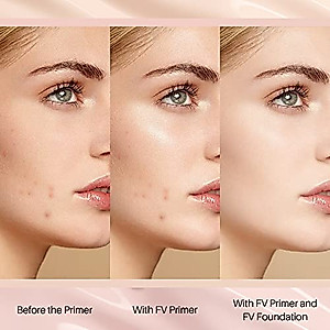 FV Primer, Makeup Hydrating Face Primer for All Skin Tones with Matte Finish, Long-lasting Smooth Silky Oil Absorbing Anti-Shine Blurring Foundation Primer 1 Fl Oz(30ml)