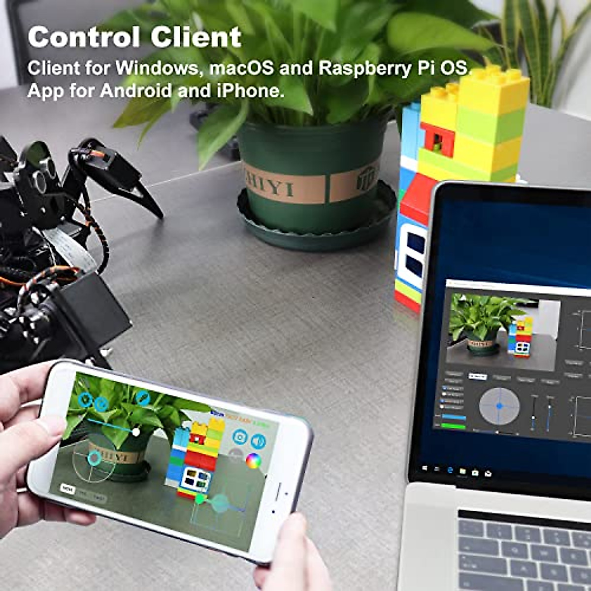 FREENOVE Big Hexapod Robot Kit for Raspberry Pi 4 B 3 B+ B A+, Walking, Self Balancing, Live Video, Face Recognition, Pan Tilt, Ultrasonic Ranging, Camera Servo (Raspberry Pi NOT Included)