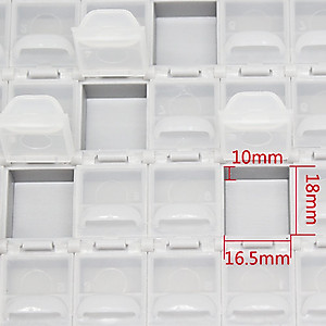 Two AideTek BOXALL72 SMD SMT Resistor Capacitor 1206 0805 0603 Box Organizer Craft Beads Storage 72 Compartments on Each Box